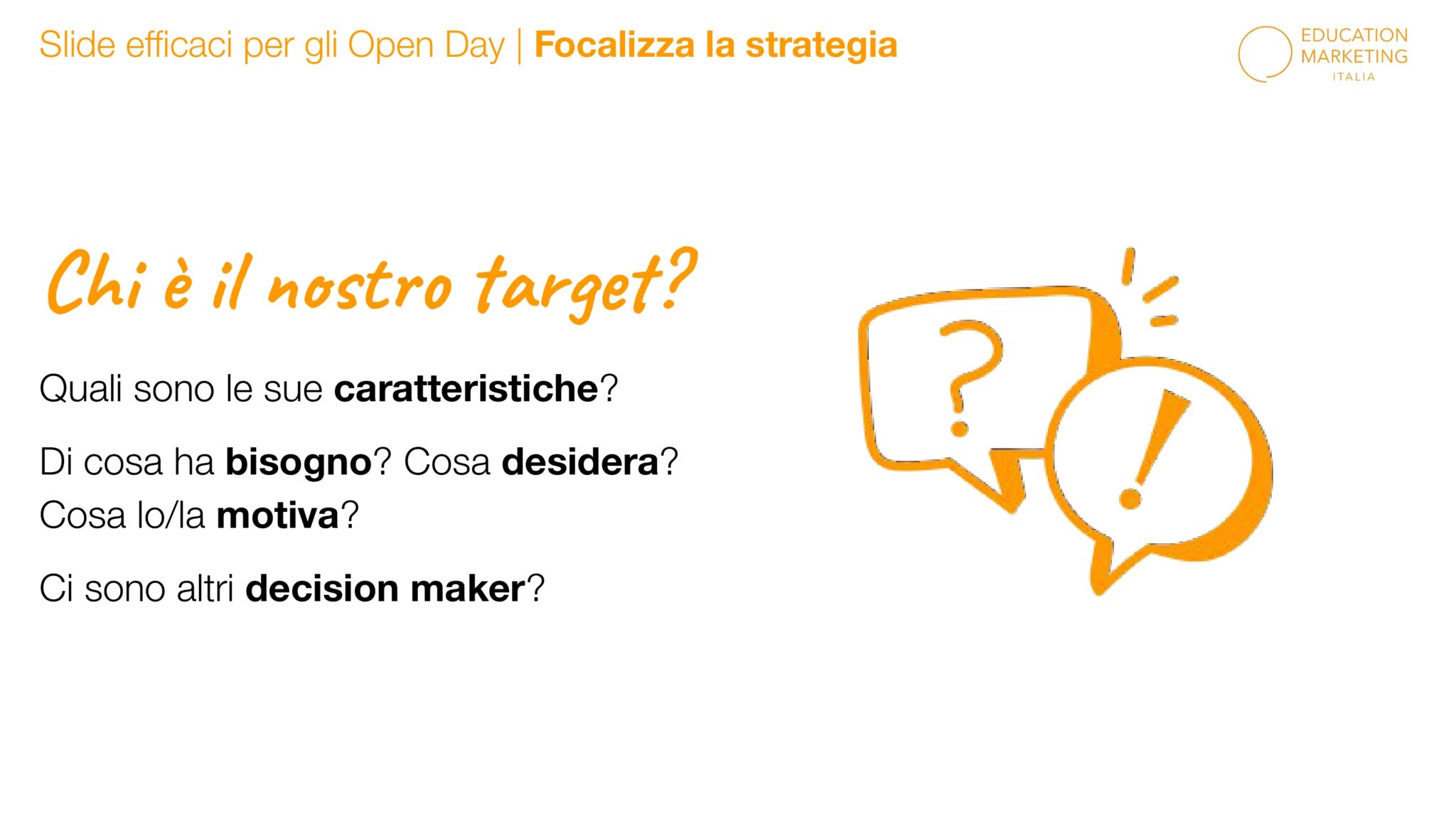 I 5 (+1) step per realizzare slide efficaci per gli Open Day